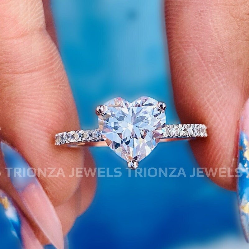 Heart Wedding Rings - Etsy