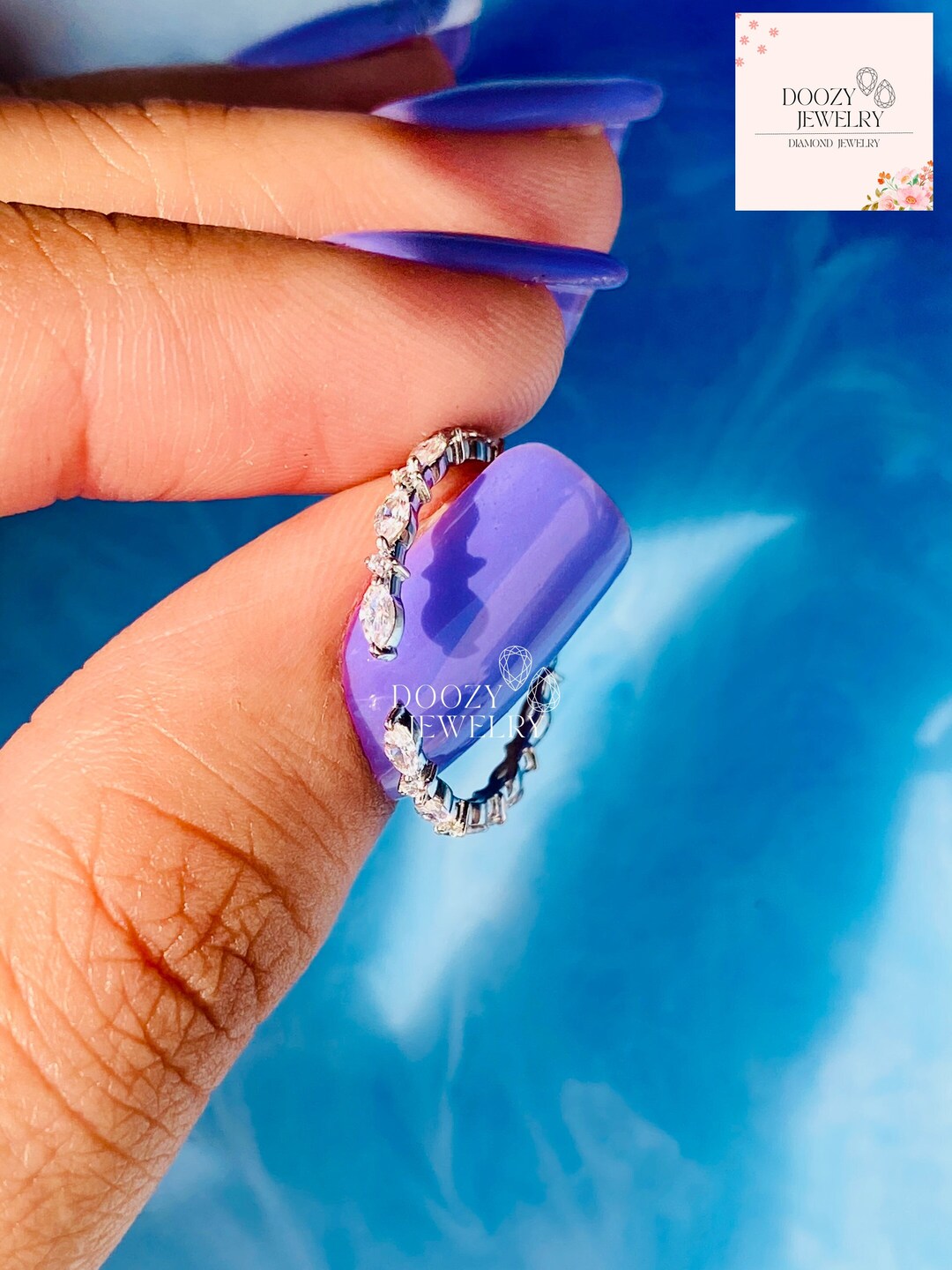 Open Gap Floating Bubble Full Eternity Band 1.10MM Round & - Etsy