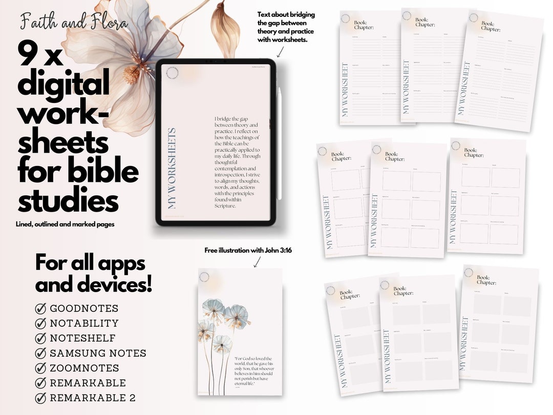 Bible Worksheets Study Sheets Bible Reading Plan Daily Digital Study ...