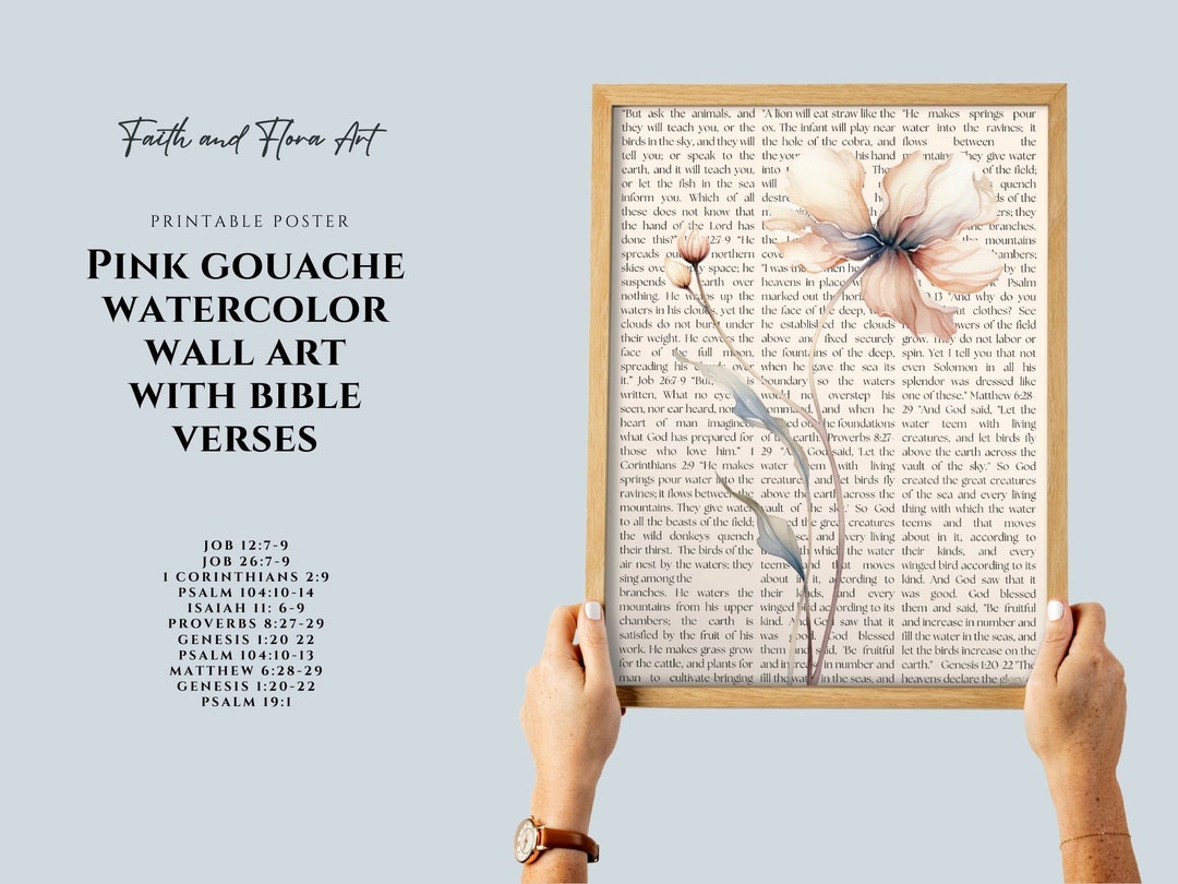 Watercolor Scripture Bible Jesus Bible Digital Printable Verses ...