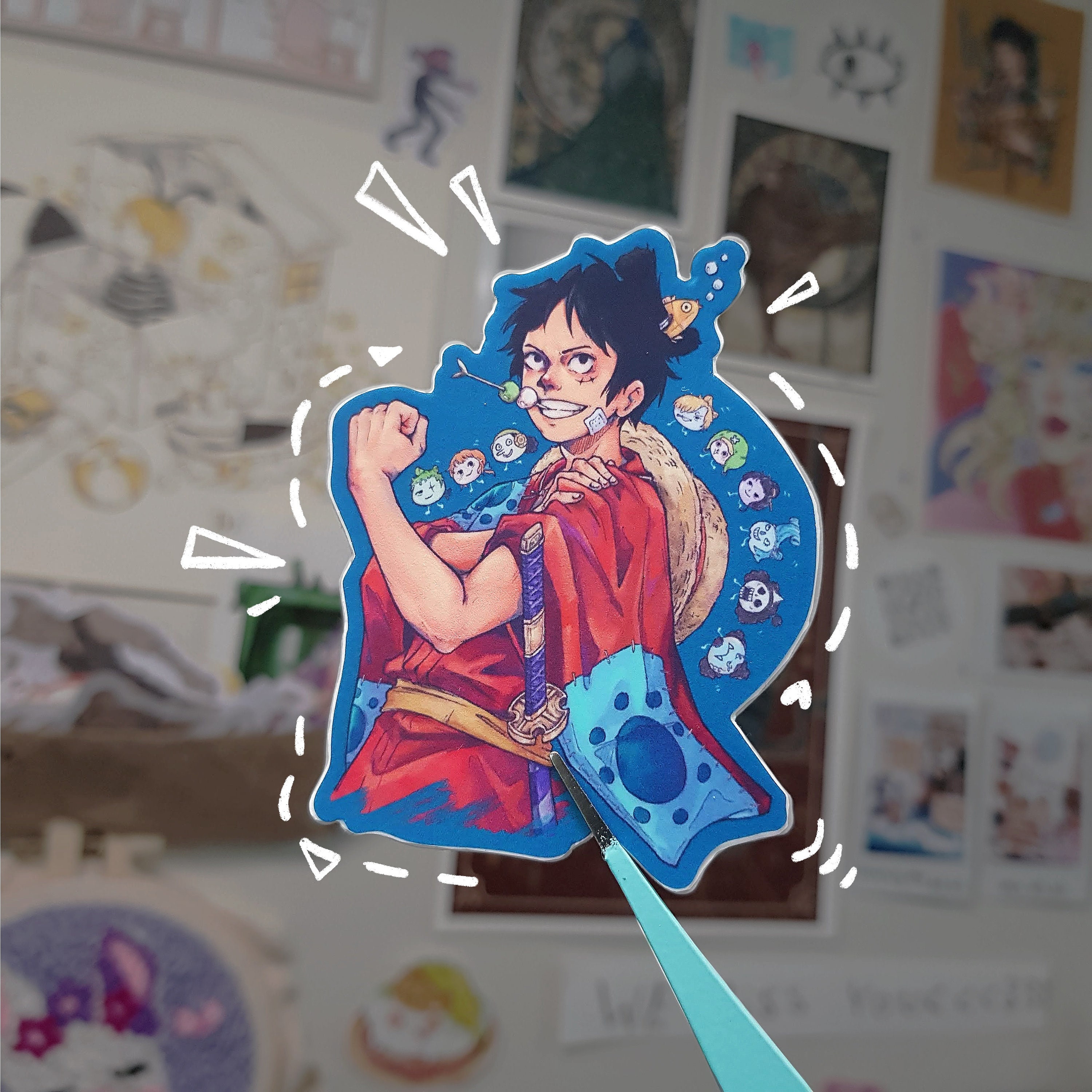 One Piece Sticker Wano Luffy - Etsy