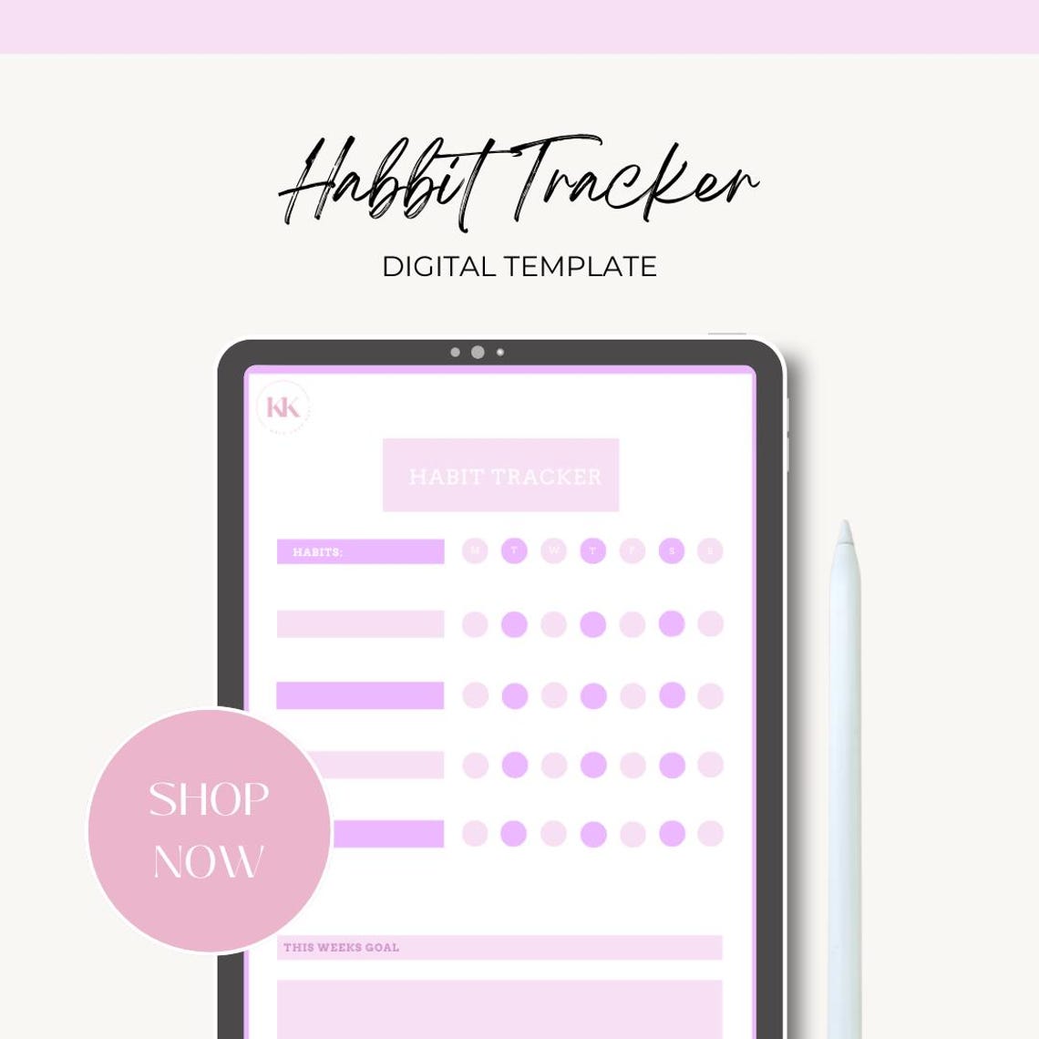 Habit Tracker, Digital Download, Goal Tracker, Self-improvement Tool ...