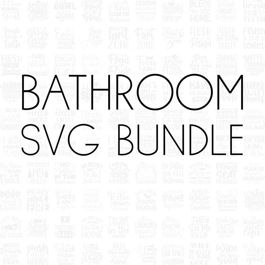 Bathroom SVG Bundle SVG Files for Cricut Cricut Cutting - Etsy