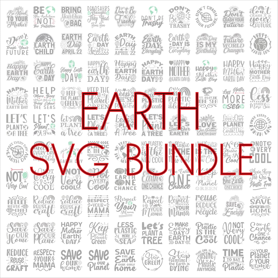 Earth SVG Bundle, SVG Files for Cricut, Earth PNG, Earth Quotes ...