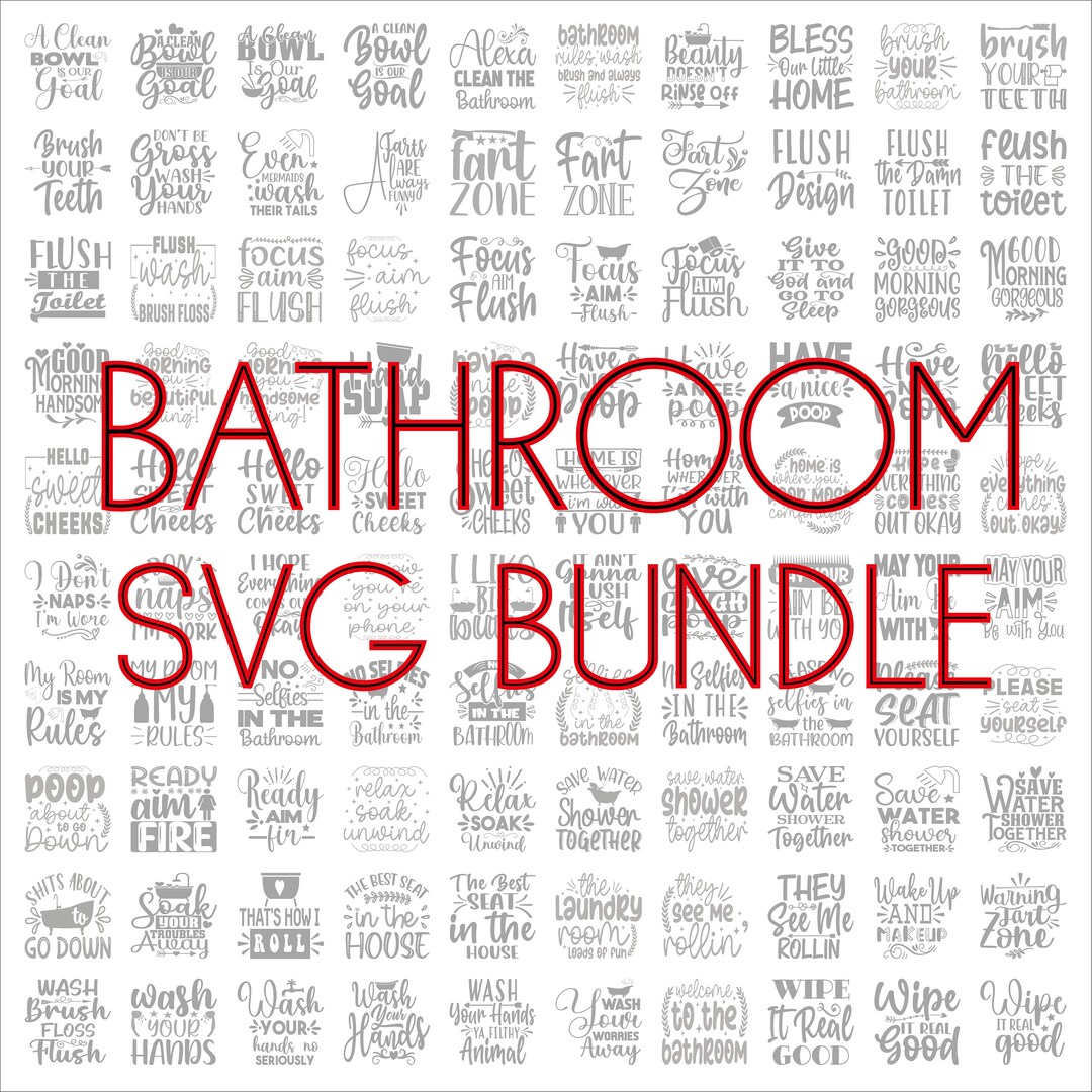 Bathroom SVG Bundle, SVG Files for Cricut, Cricut Cutting Files ...