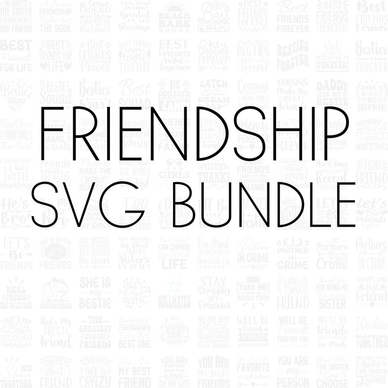 Friendship SVG Bundle SVG Files for Cricut Digital Download - Etsy