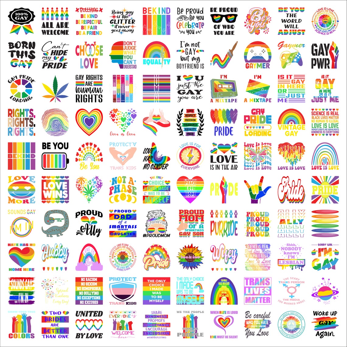 LGBT Svg Bundle, LGBT Quotes, SVG Files for Cricut, Pride Svg, Digital ...