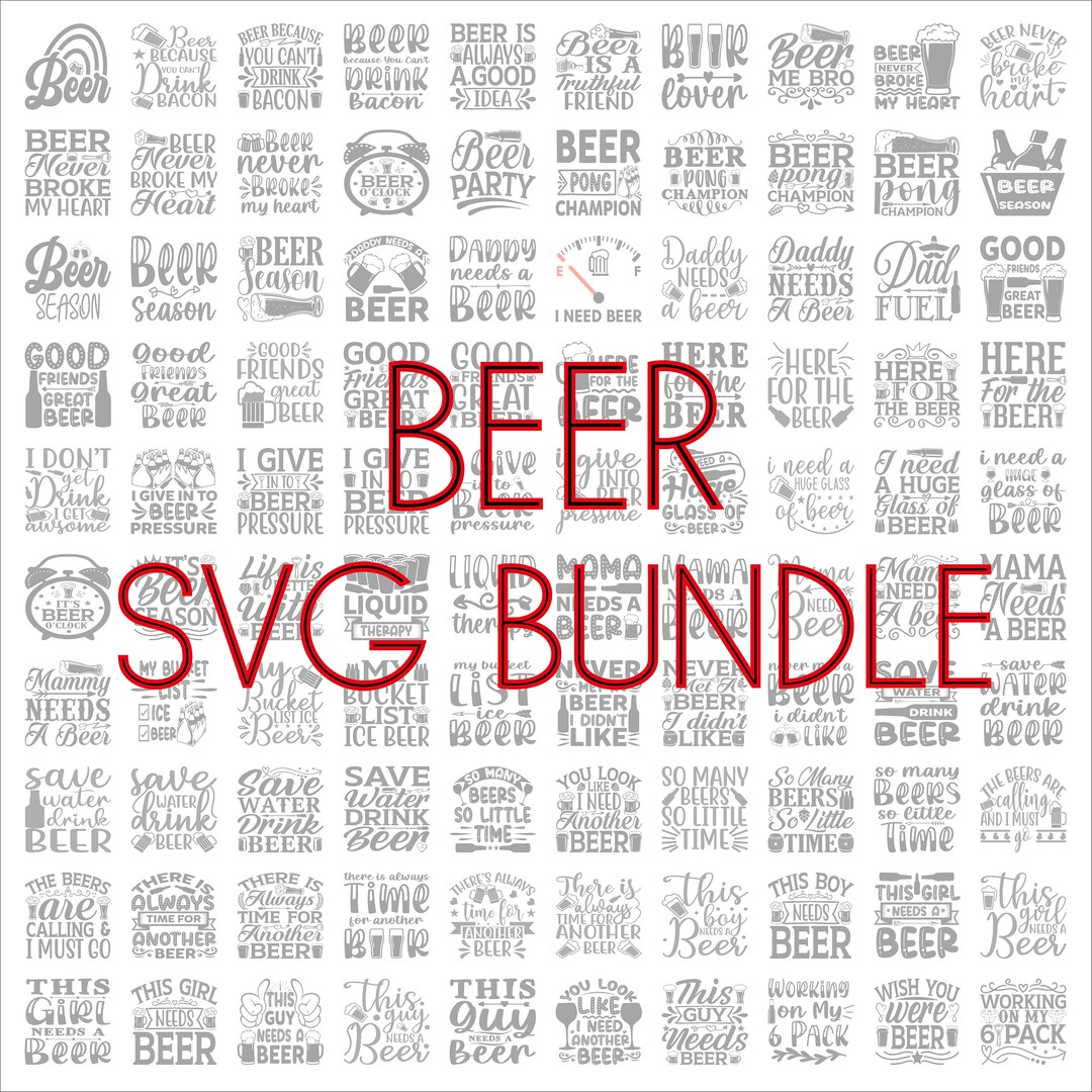 Beer SVG Bundle, Beer PNG, Digital Download, SVG Files for Cricut, 100 ...