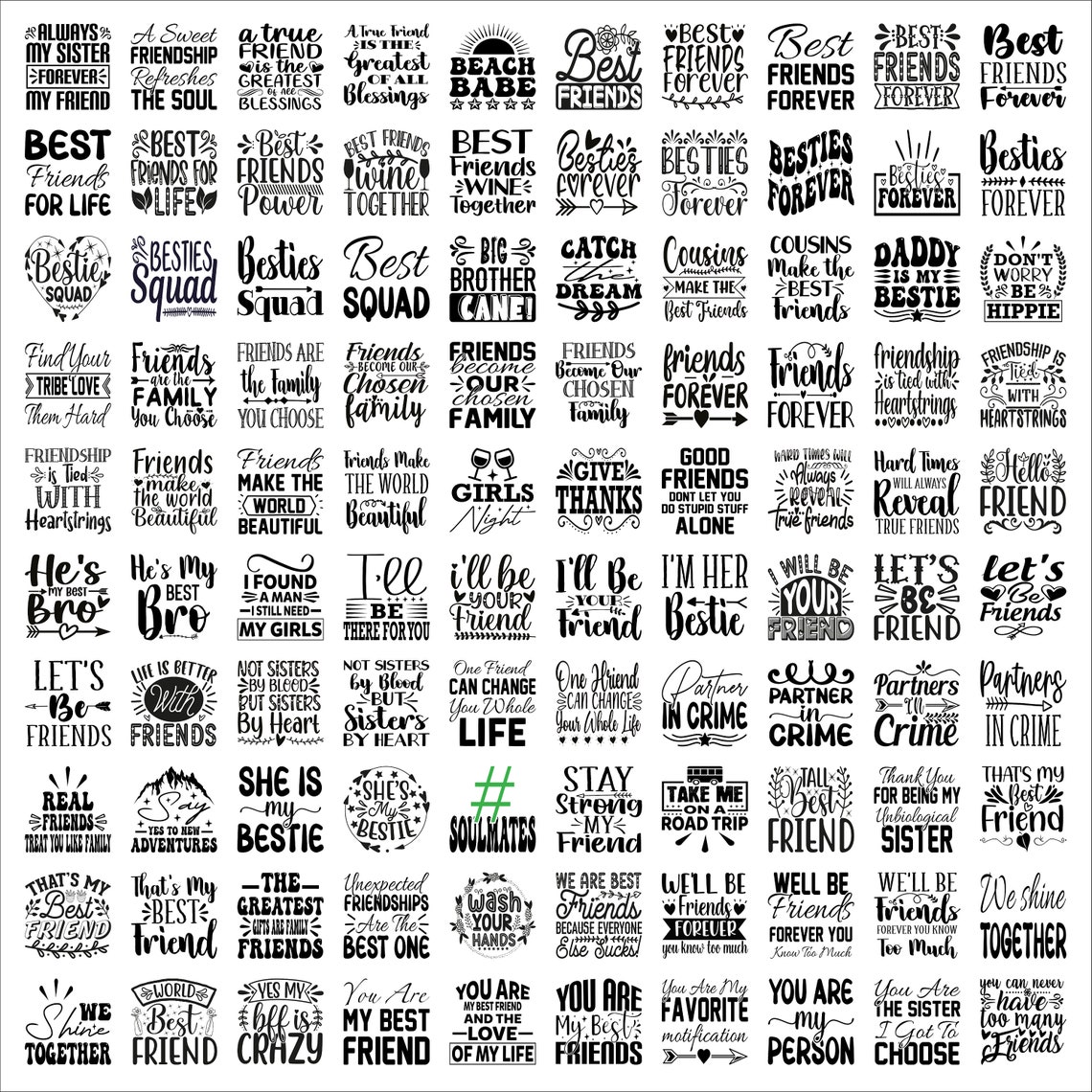 Friendship SVG Bundle, SVG Files for Cricut, Digital Download, Cut File ...