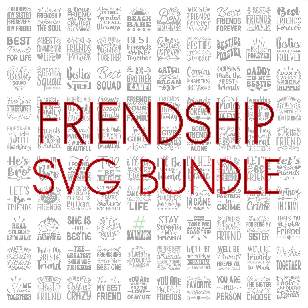 Friendship SVG Bundle, SVG Files for Cricut, Digital Download, Cut File ...