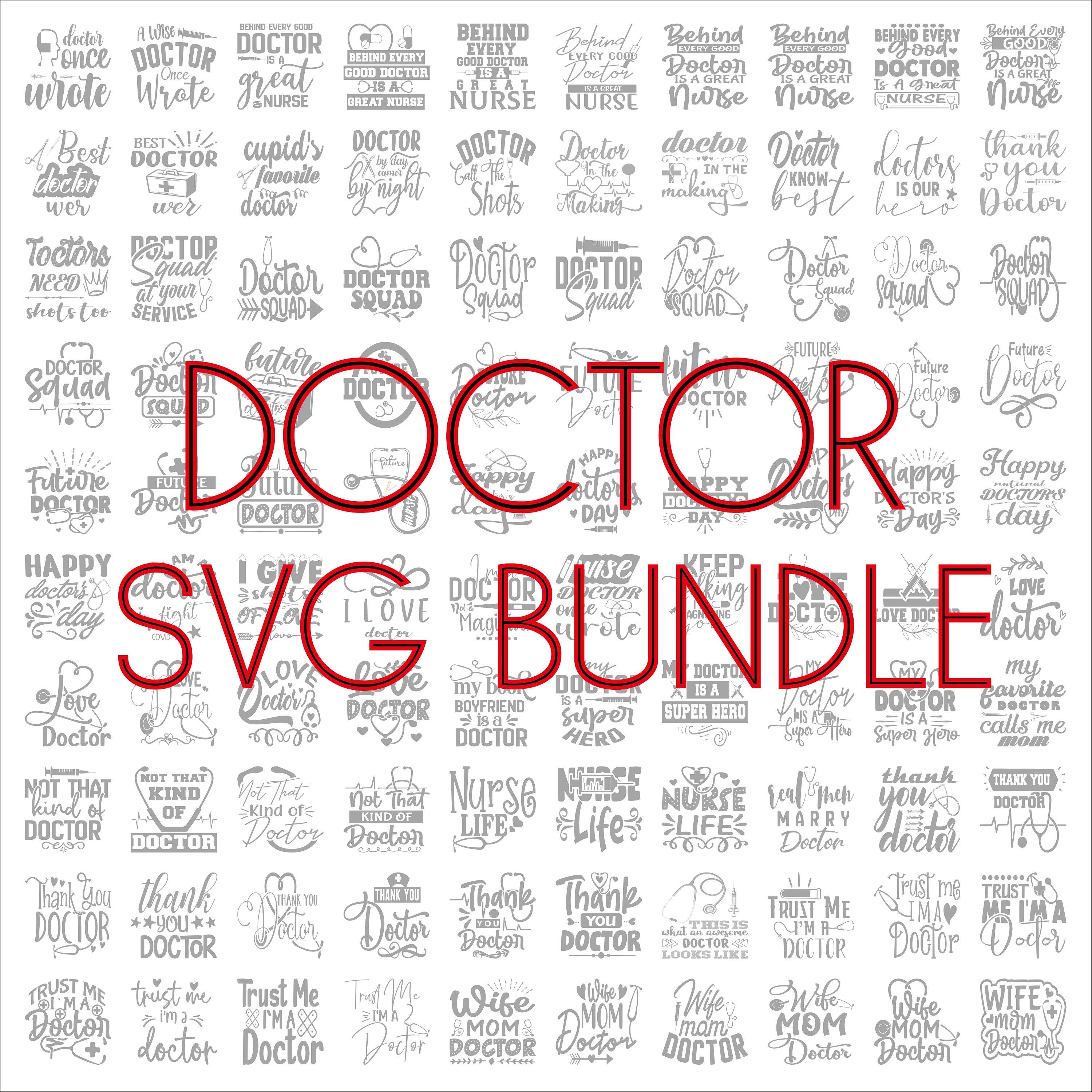 Doctor SVG Bundle, SVG Files for Cricut, Digital Download, Doctor ...