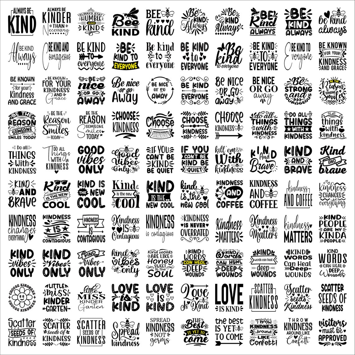 Kindness SVG Bundle, Digital Download, SVG Files for Cricut, Kindness ...