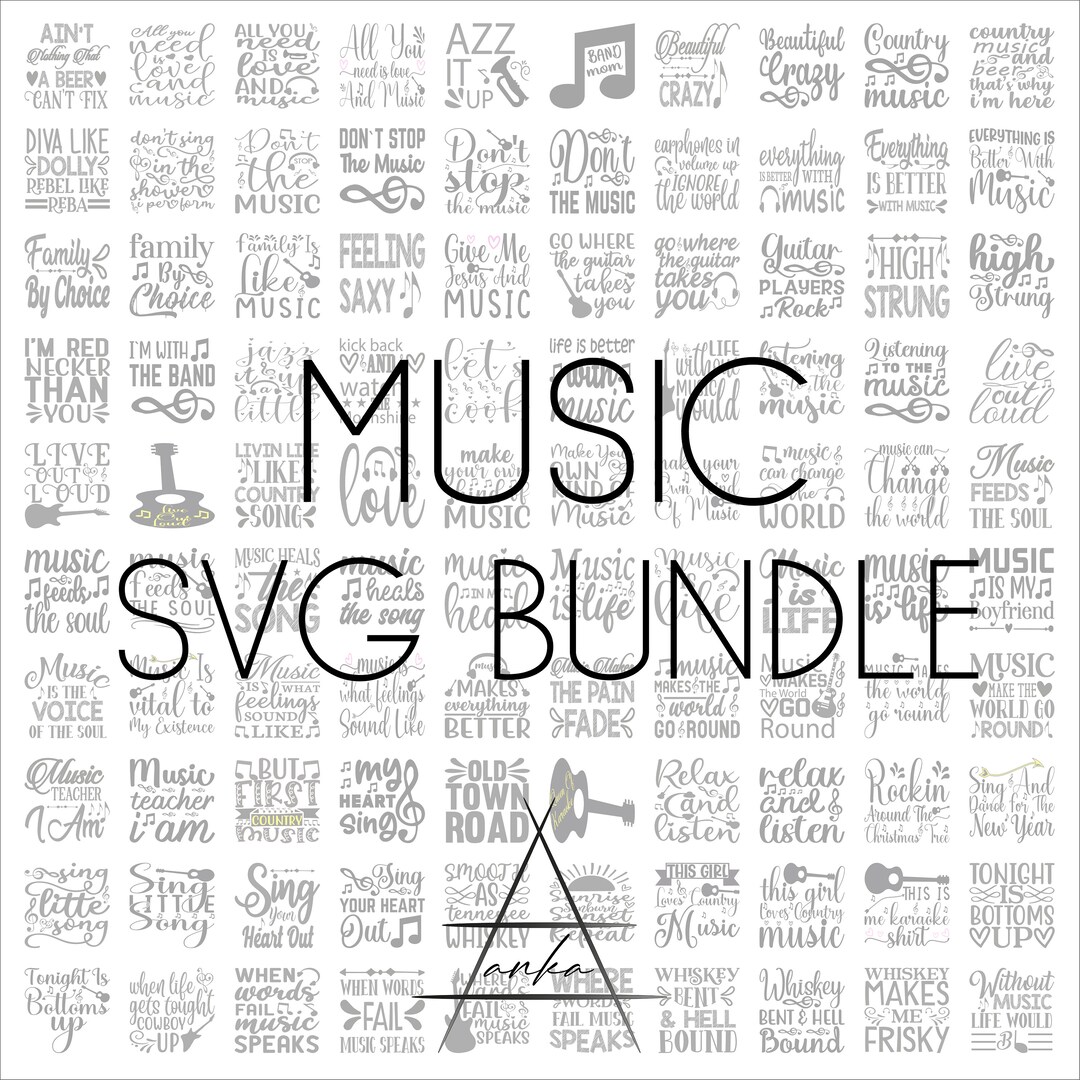 Music SVG Bundle SVG Files for Cricut Digital Download - Etsy