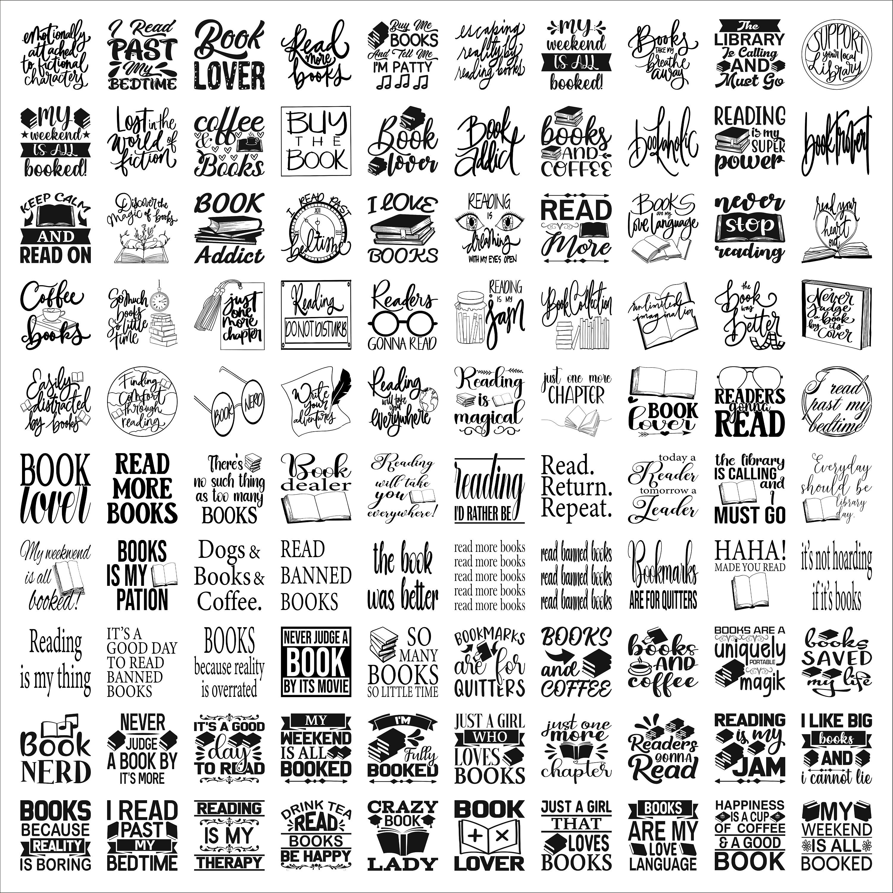 Reading Books SVG Bundle, SVG Files for Cricut, Digital Download ...