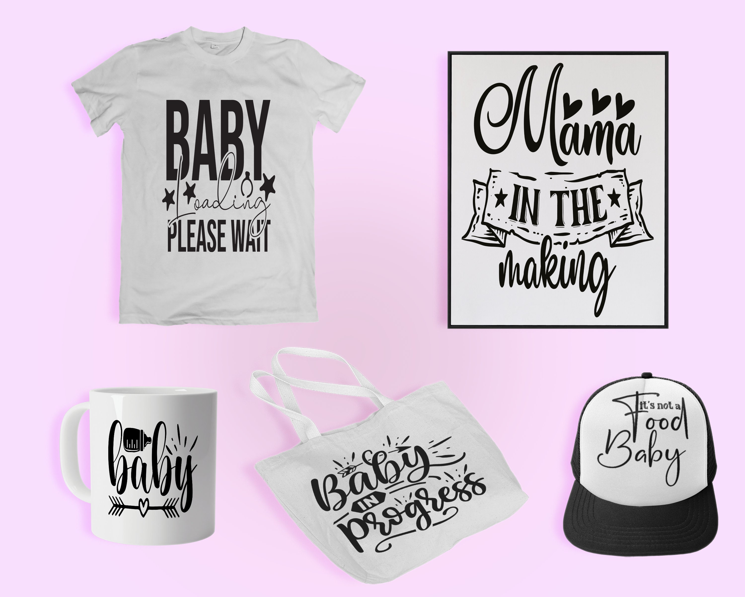 Pregnancy SVG Bundle, Digital Download, SVG Files for Cricut, Cricut ...