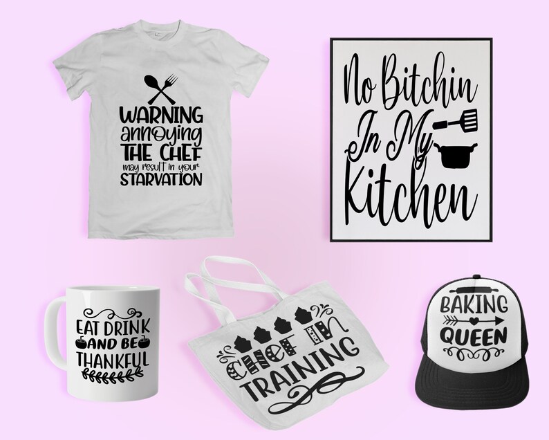 Food and Kitchen SVG Bundle, SVG Files for Cricut, Digital Download ...