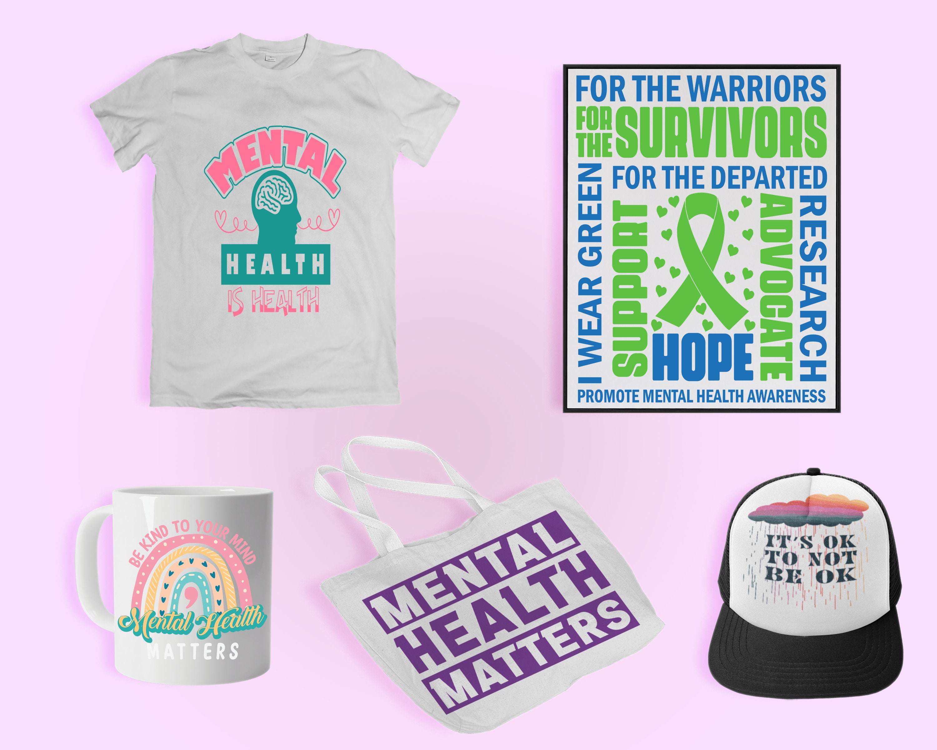 Mental Health SVG Bundle, SVG Files for Cricut, Digital Download ...
