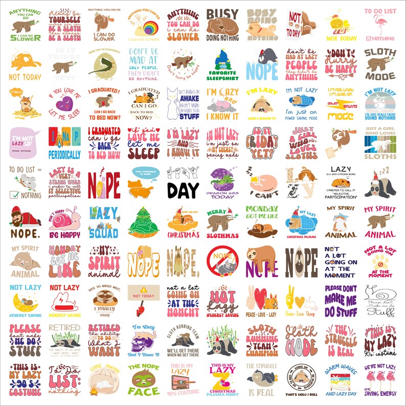 Lazy SVG Bundle, SVG Files for Cricut, Digital Download, Cricut Cutting ...