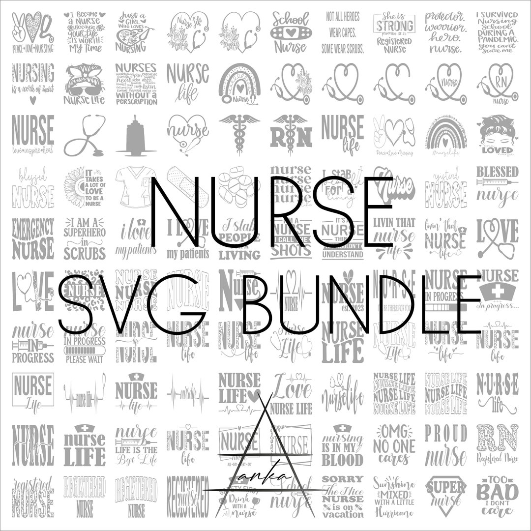 Nurse SVG Bundle Digital Download SVG Files for Cricut - Etsy