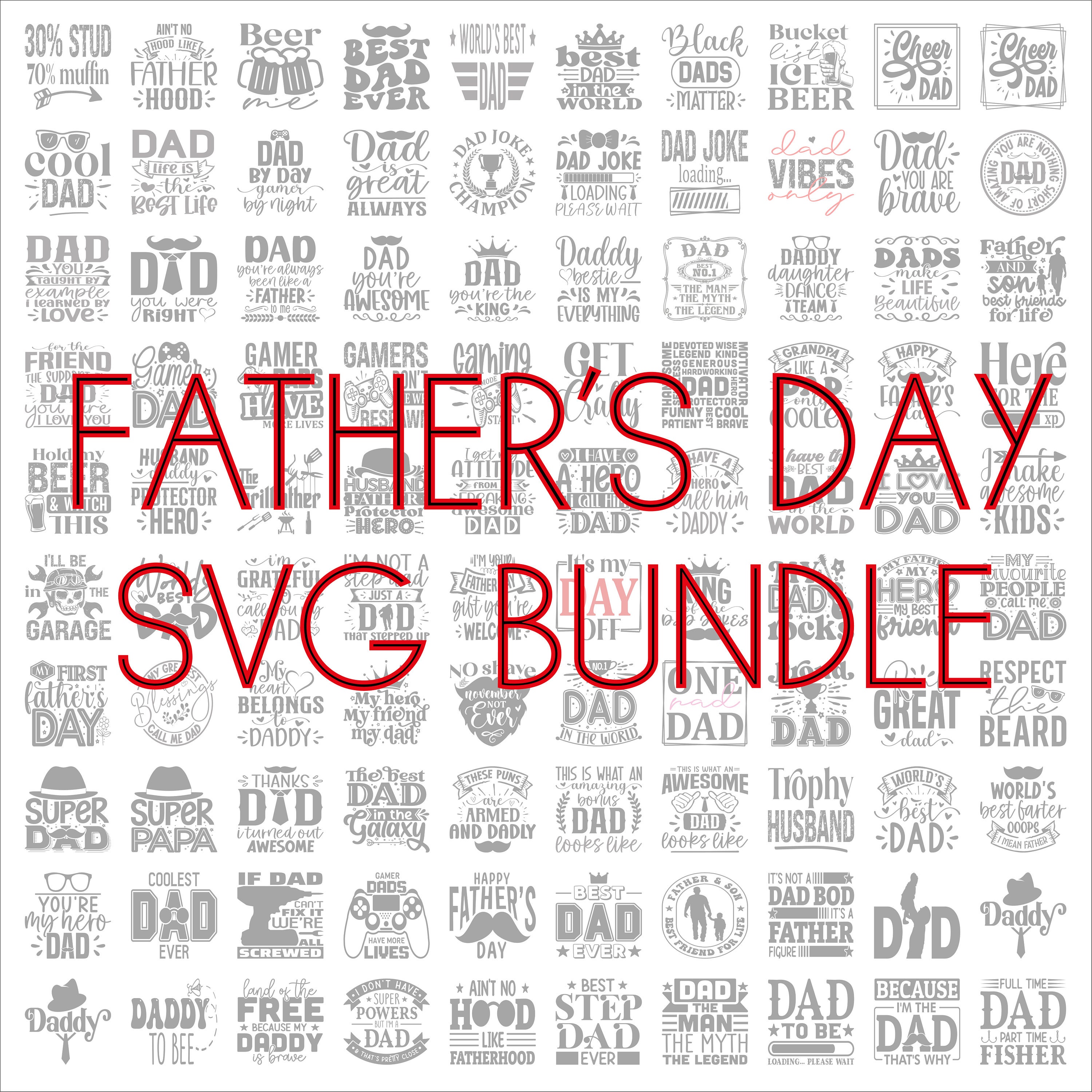 Father's Day SVG Bundle, SVG Files for Cricut, Digital Download, Father ...