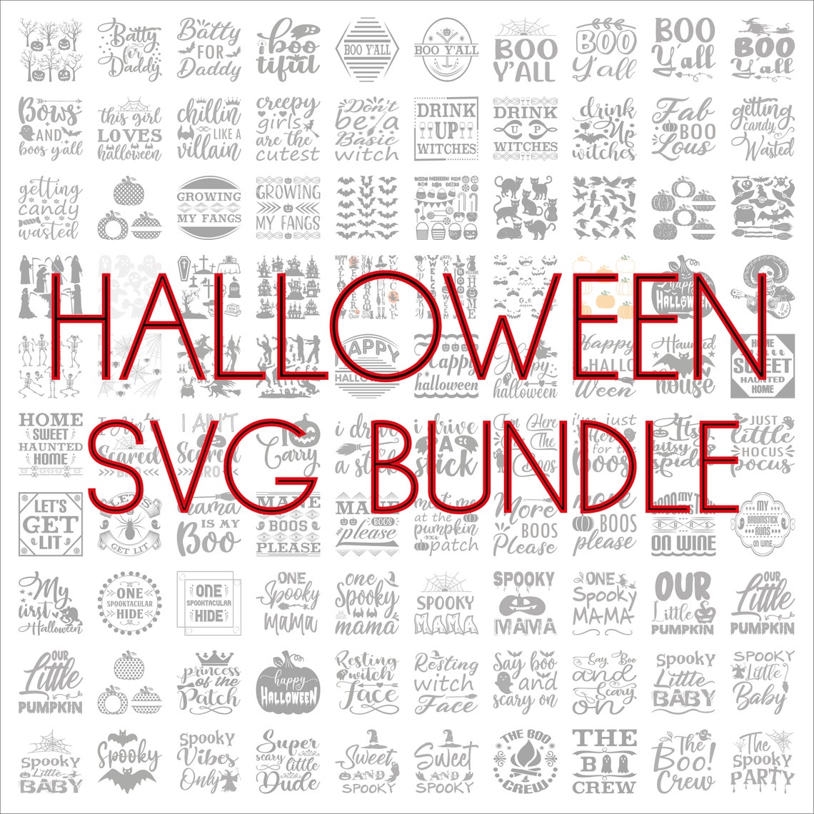 Halloween SVG Bundle, Happy Halloween, Digital Download, SVG Files for ...