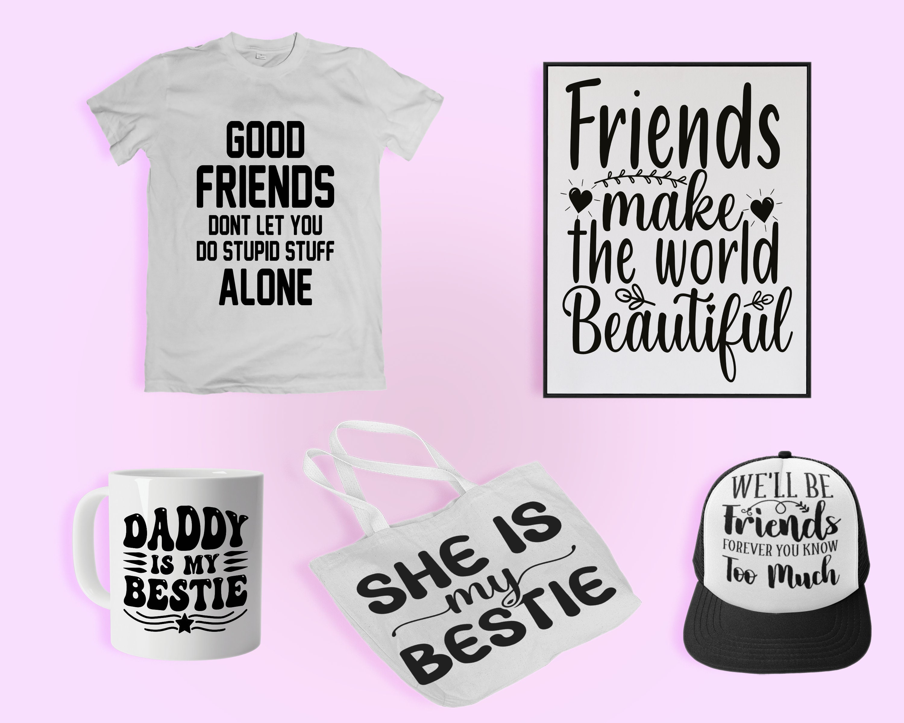 Friendship SVG Bundle, SVG Files for Cricut, Digital Download, Cut File ...