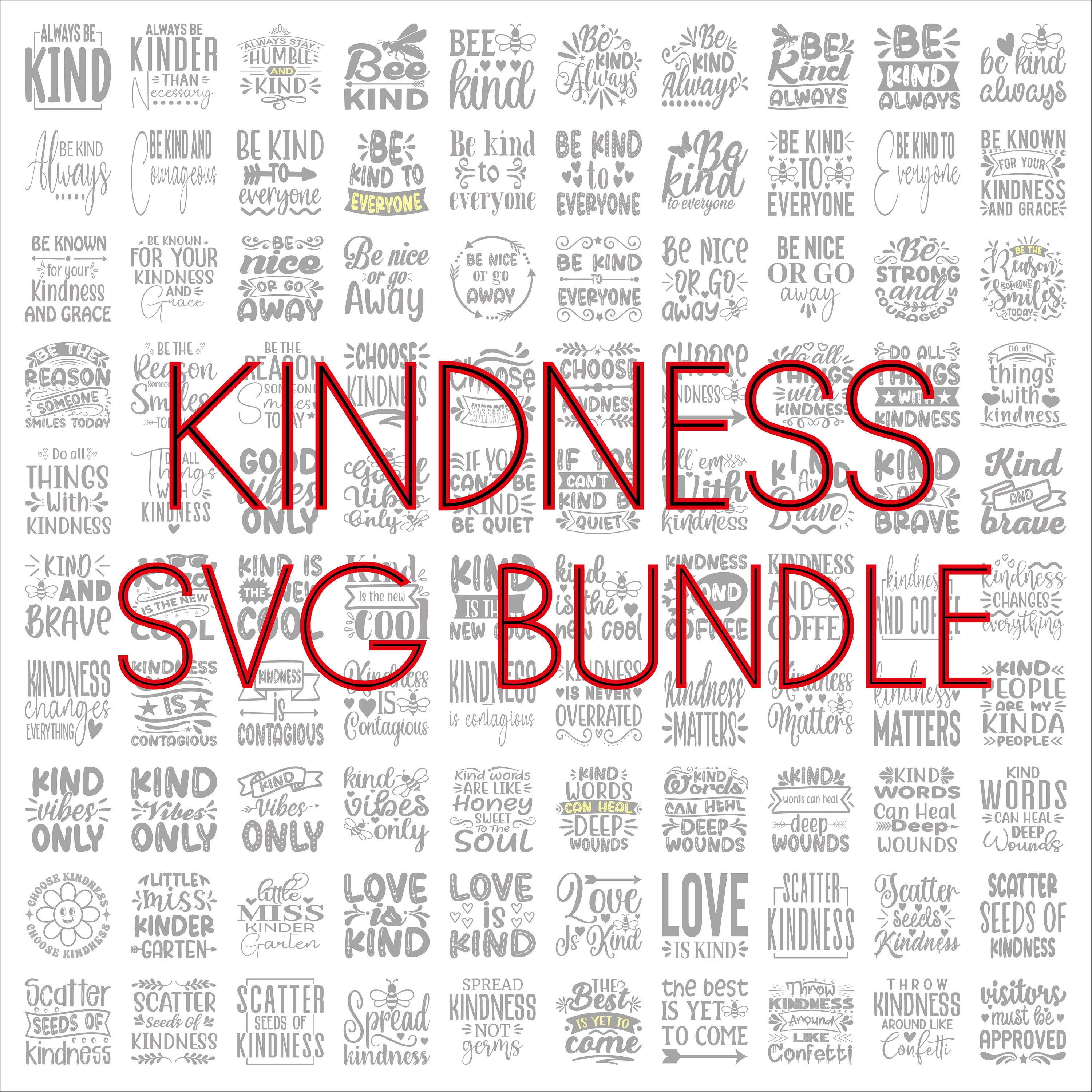 Kindness SVG Bundle, Digital Download, SVG Files for Cricut, Kindness ...