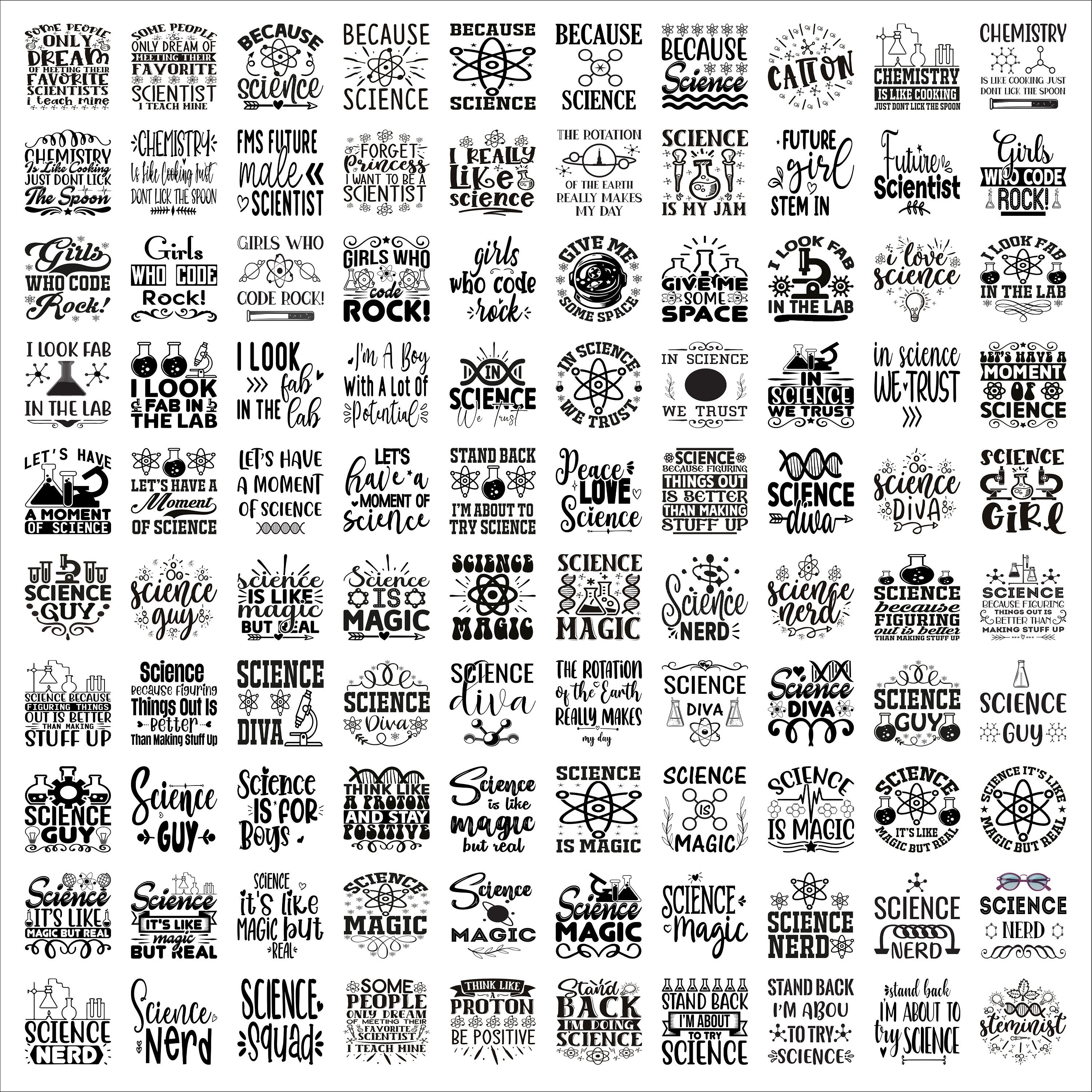 Science SVG Bundle, SVG Files for Cricut, Digital Download, Cricut ...