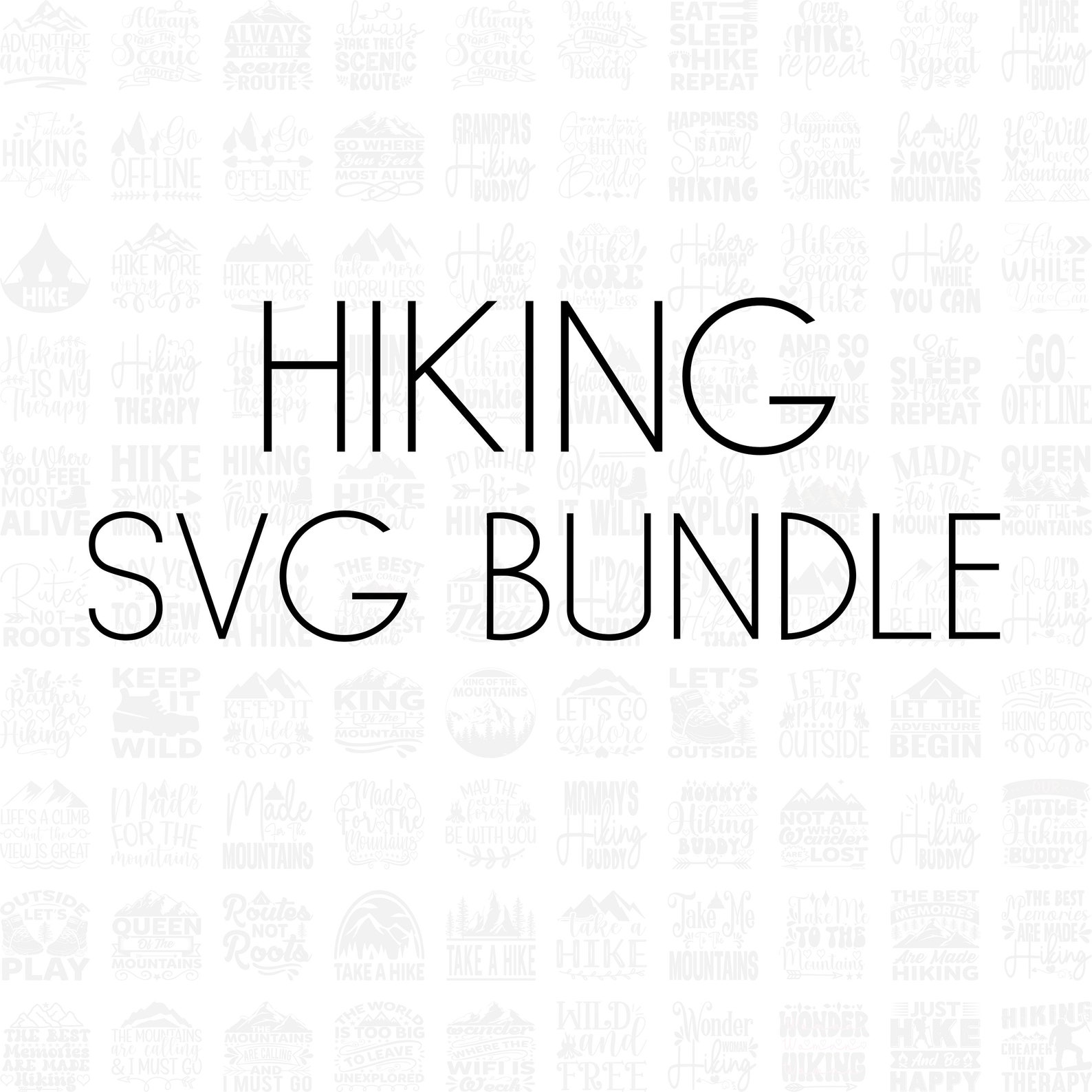 Hiking Svg Bundle Instant Download Cricut Cutting Files Etsy
