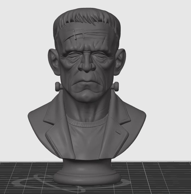 Classic Frankenstein's Monster Bust 3MF File for 3D Printing | Iconic ...