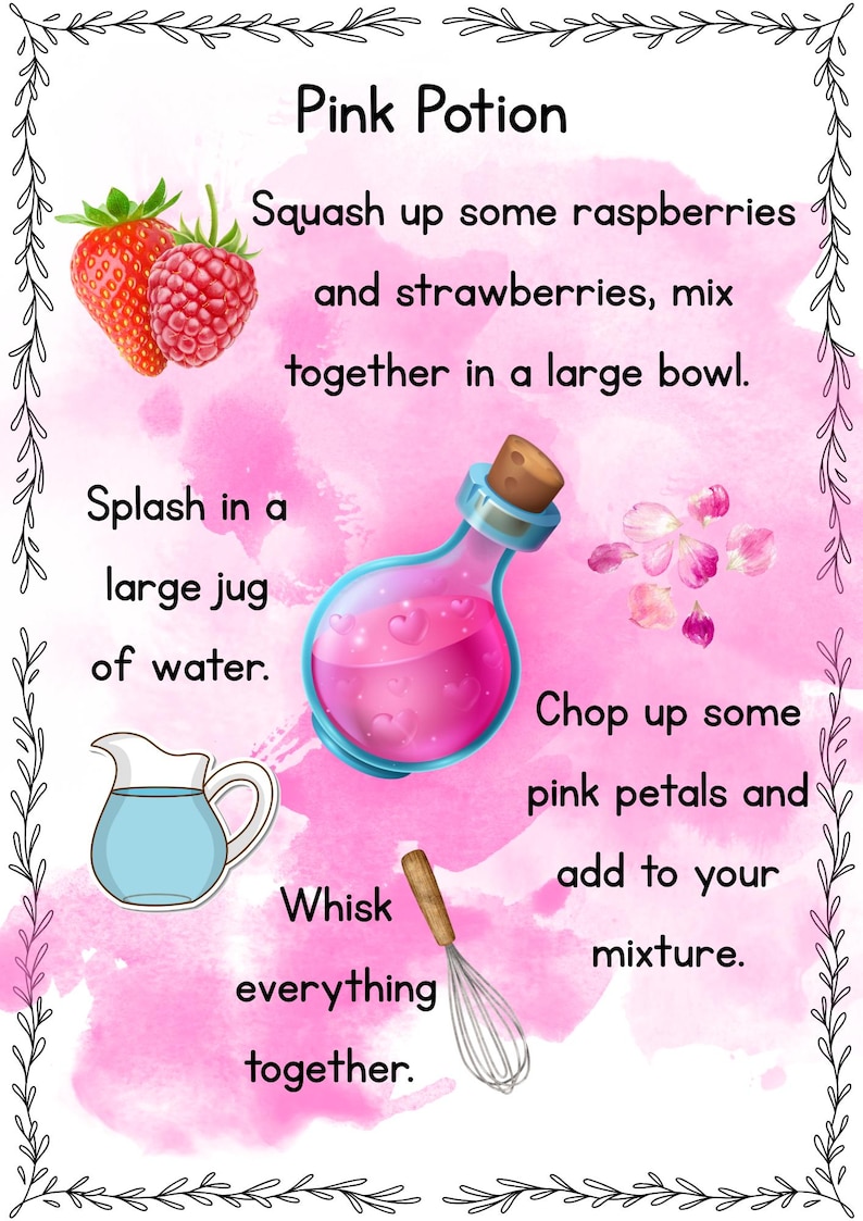 Printable Potion Recipe Cards | Colour Themed Sensory Play | Early ...