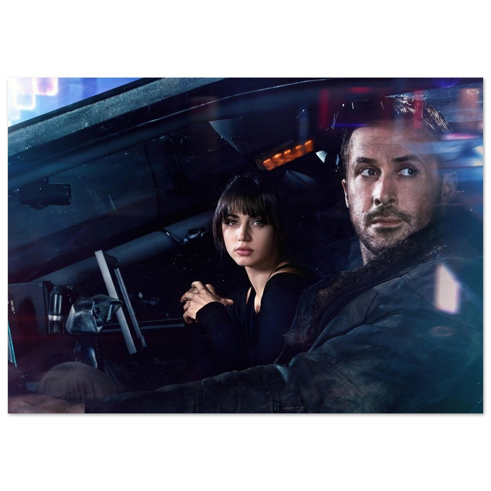 Blade Runner 2049 Poster, Officer K and Joi, Ryan Gosling, Cyberpunk ...