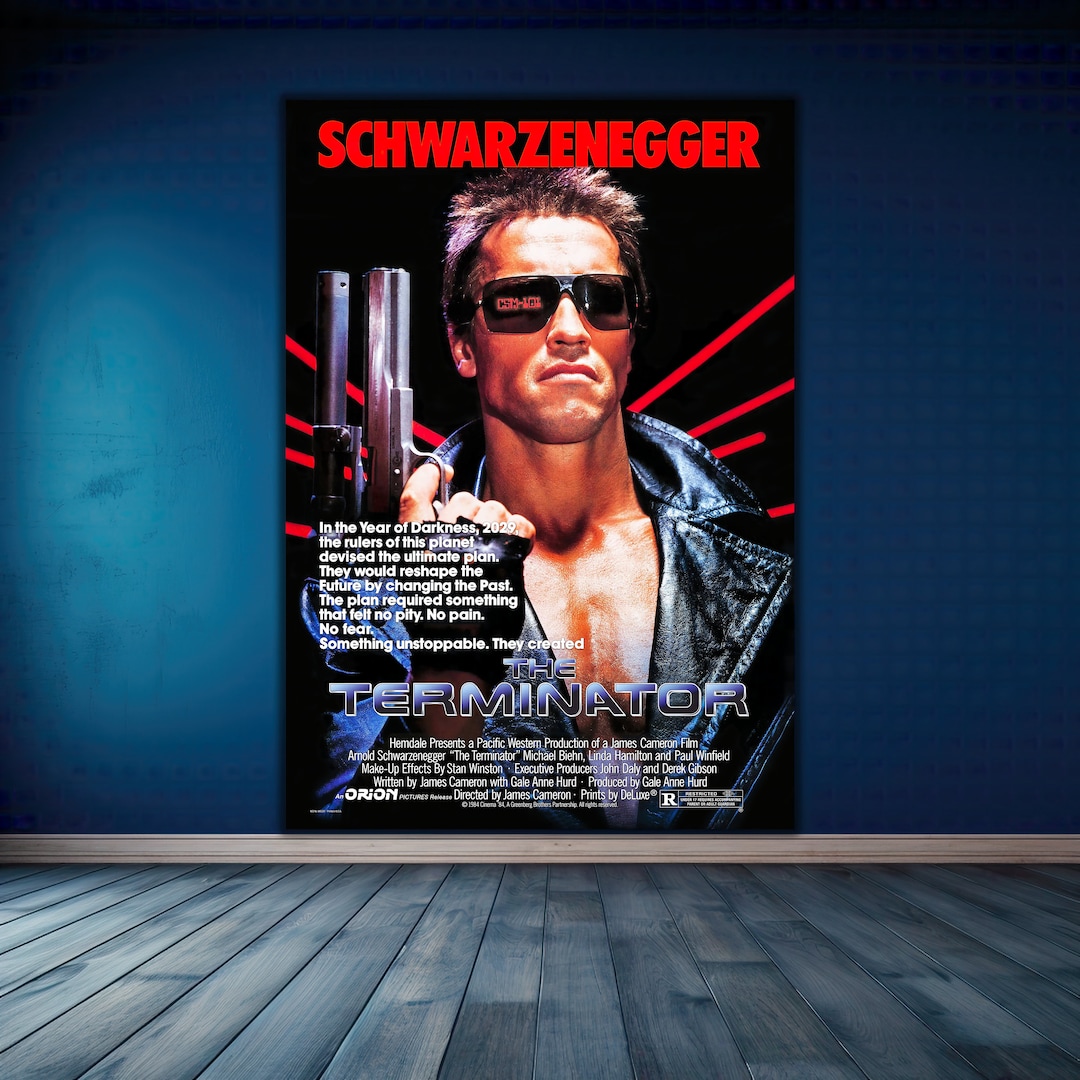 THE TERMINATOR Original Design REPRINT 1980s Premium Quality Poster ...