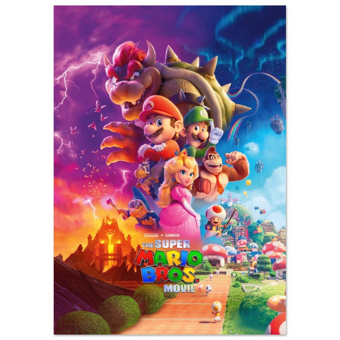 Super Mario Bros Poster, Mario, Super Mario, Movie, Gaming, Wall Art ...