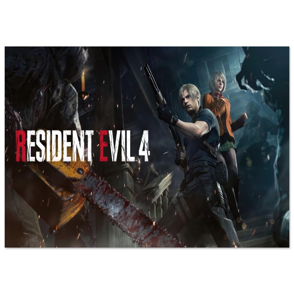 Resident Evil 4 Wall Art Poster, RE4, Resident Evil, Leon & Ashley ...