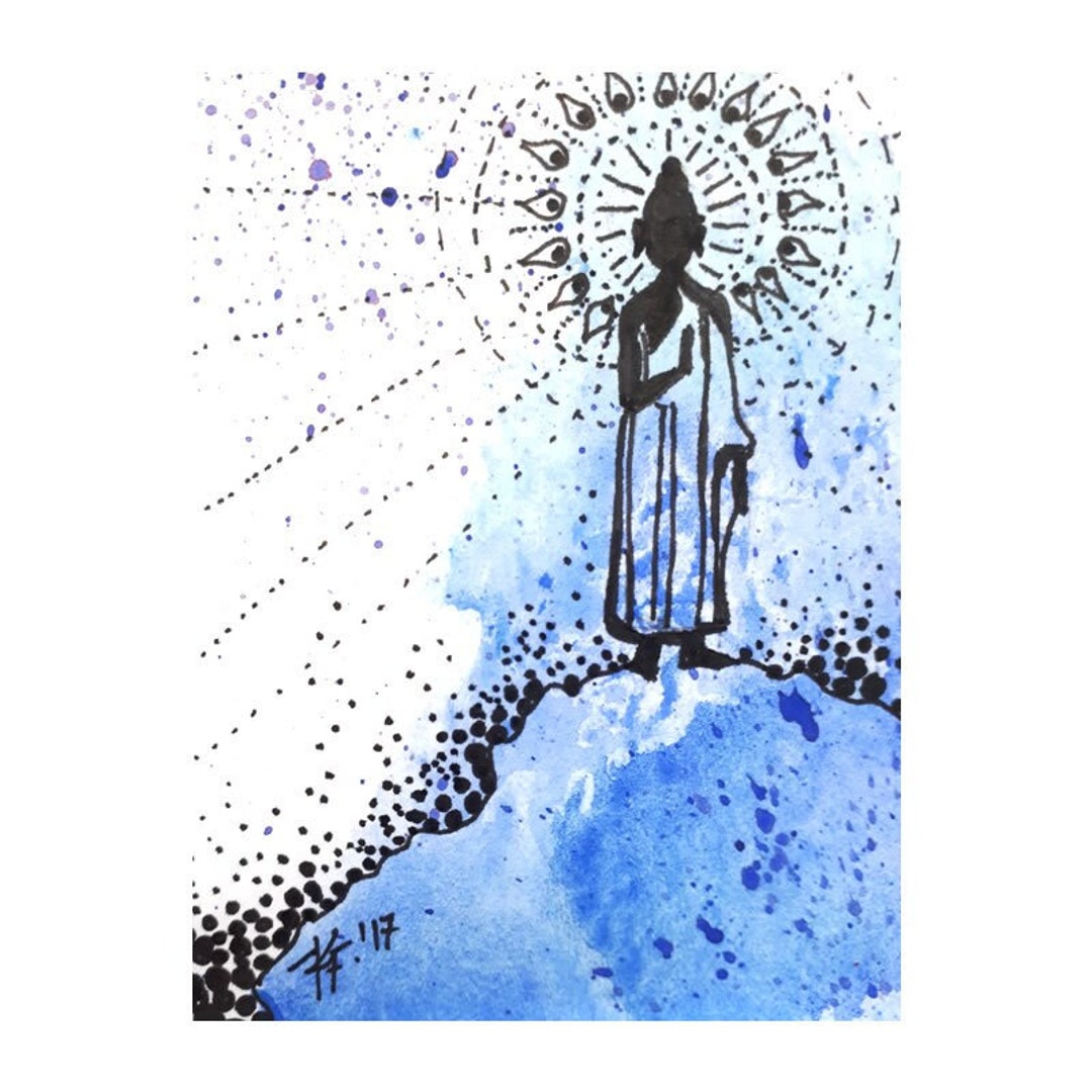 Watercolor Original Painting With Quotes WHO LOVES - Etsy