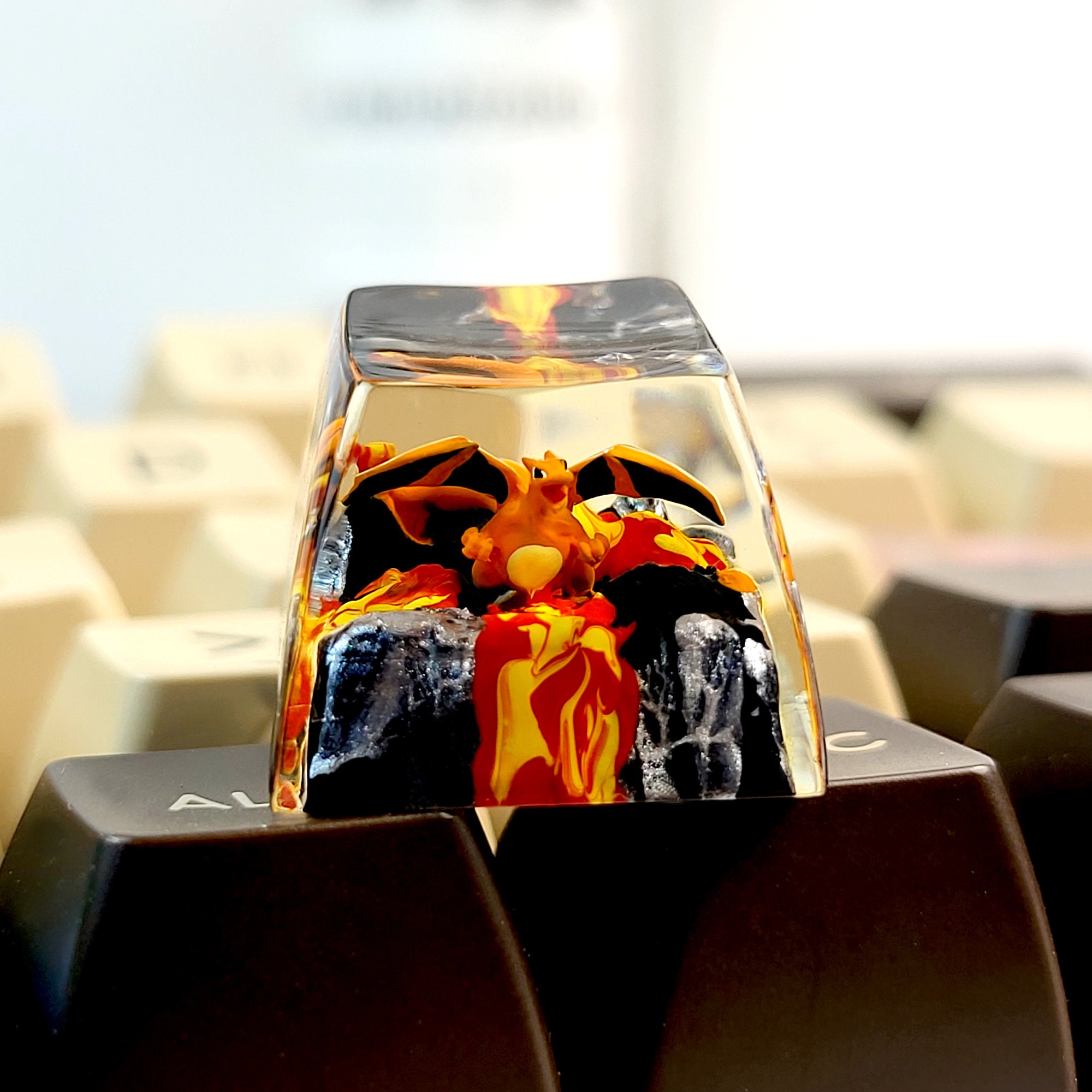 Charizard Keycap Pokemon Keycap Anime Keycaps Artisan - Etsy