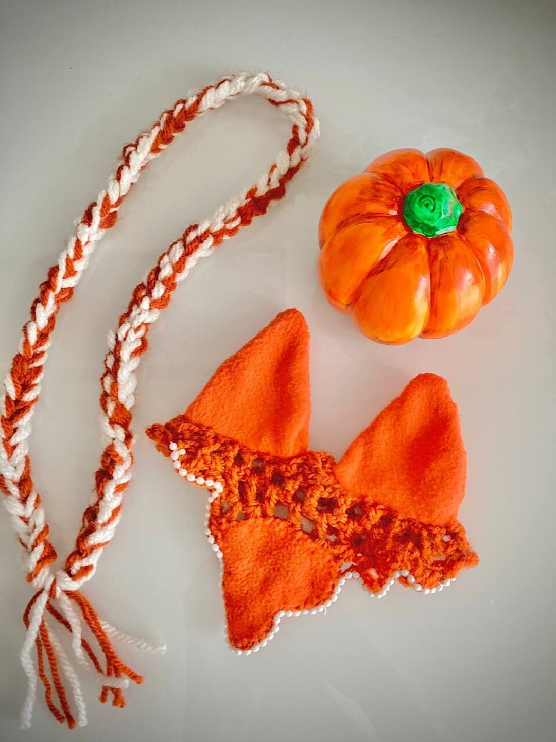 Orange Ear Bonnet and Neck Rope for Hobby Horse - Etsy