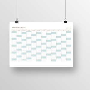 PRINTABLE 2023 - 2024 July Start Academic Wall Calendar | PDF Instant ...