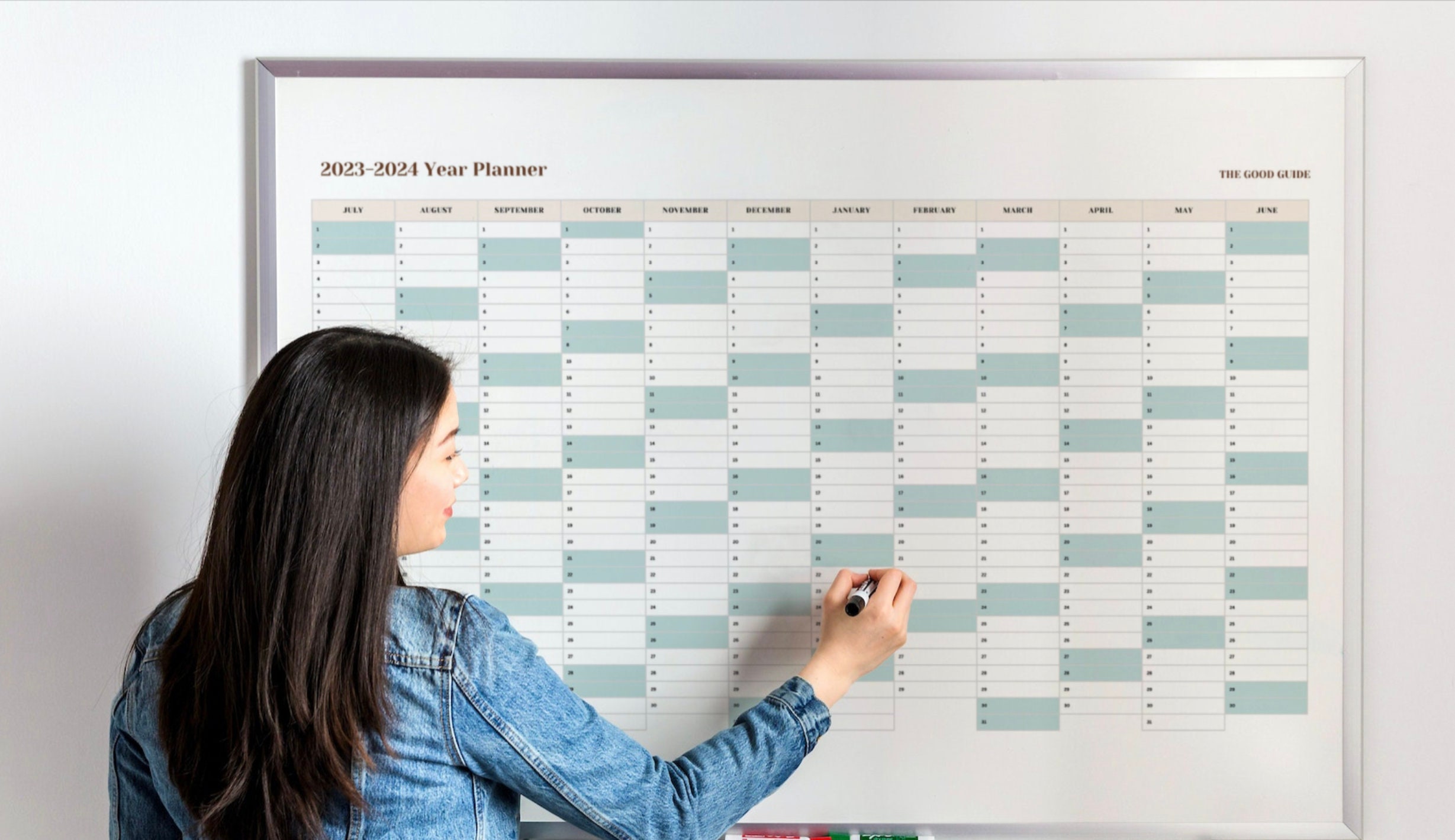 PRINTABLE 2023 - 2024 July Start Academic Wall Calendar | PDF Instant ...