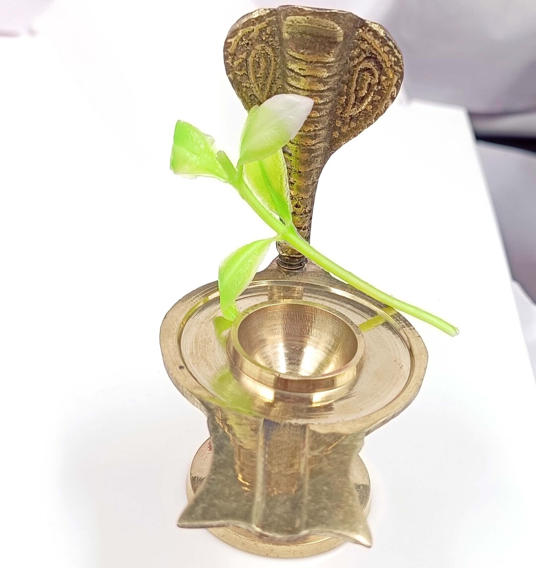 55GM Shivling Stand Jaladhari Stand Jalheri Brass Shivlingam Naag With ...