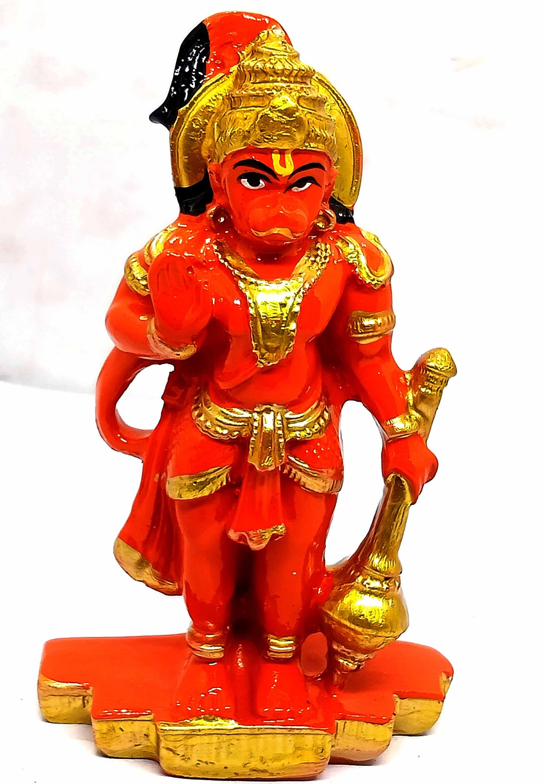 Polyresin Orange Hanuman Ji Murti Hanuman Bala Ji Bajrangbali Murti ...