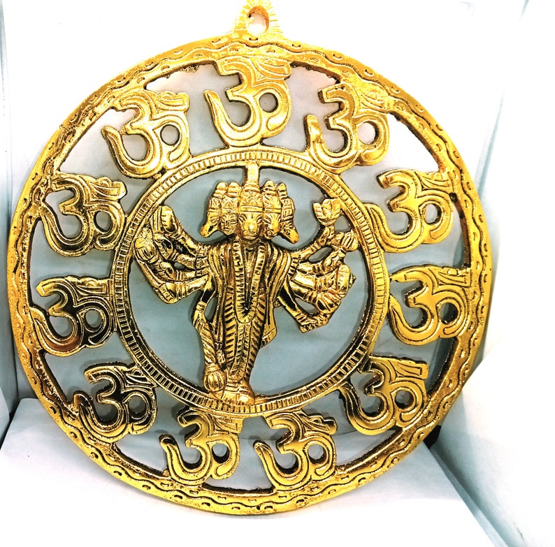 Metal Panchmukhi Hanuman Wall Hanging Statue for Home Pooja Office Idol ...