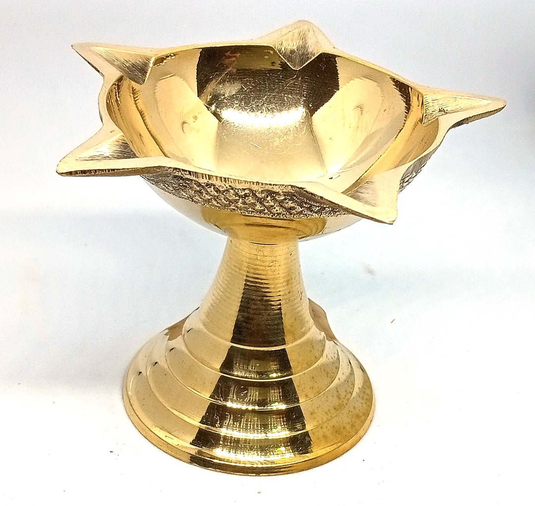 60 Gram Golden Brass Extra Deep Akhand Jyoti Diya for Puja - Etsy