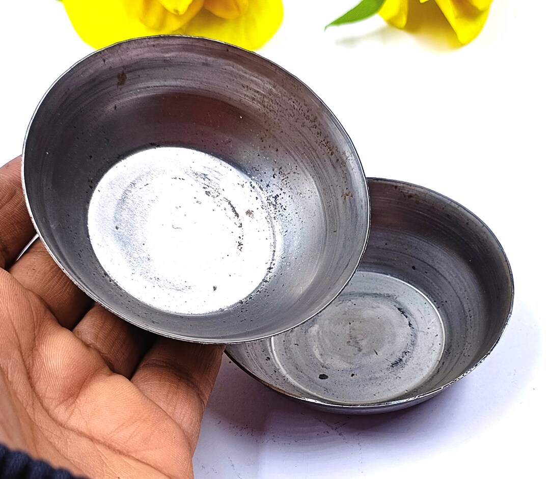 Pure Iron Bowl/iron Diya/shani Katora/pooja Bowl Set of 2 Multipurpose ...