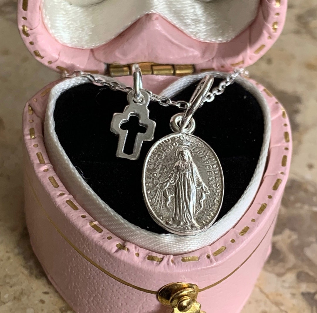 Sterling Silver Immaculate Medal Necklace. Teeny 925 Solid Sterling ...
