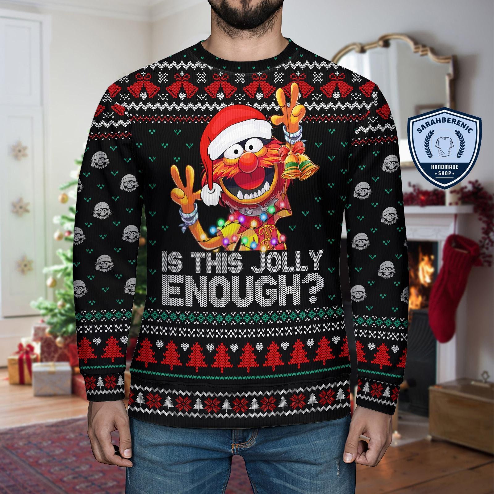 Christmas Muppet Ugly Sweater, Animal Muppet Xmas Sweater sold by ...