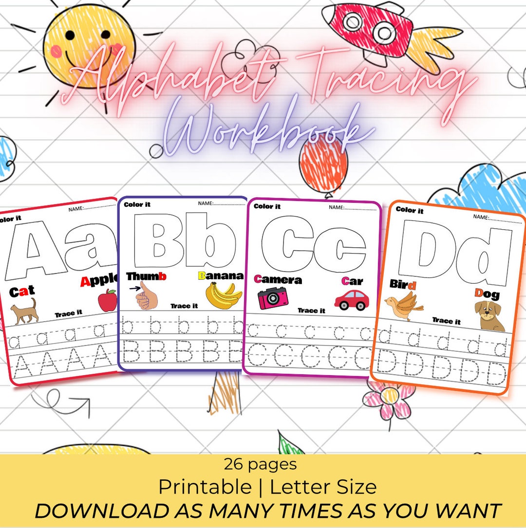 26 Page Alphabet Letter Printable Worksheets, Toddler, Preschool ...