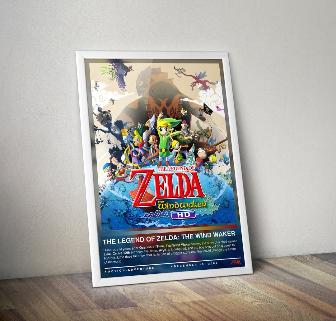 The Legend of Zelda the Wind Waker Poster Print Gaming Poster 4 Colors ...