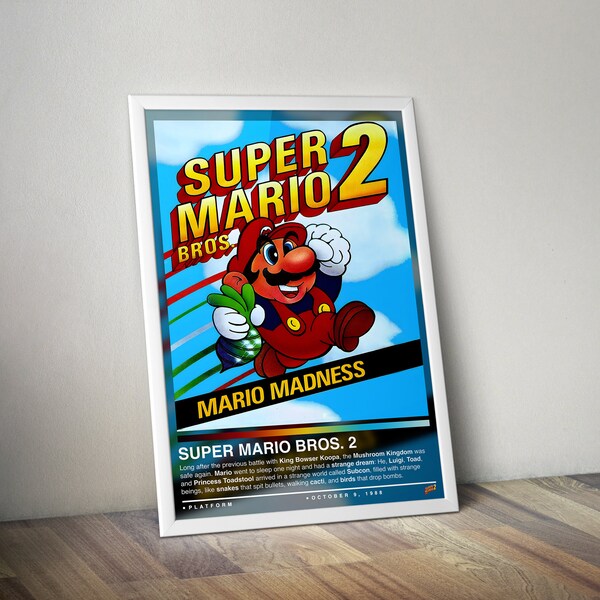 Super Mario Bros 2 Poster - Etsy
